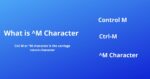 ^M Character - Find and Remove it from Unix/Linux text file - Techtown
