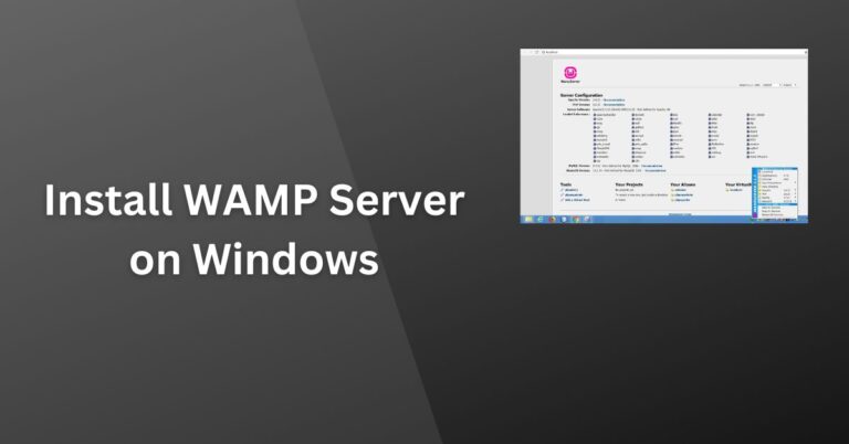 How to Install WAMP Server on Windows - Techtown