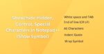 Show/hide Hidden, Control, Special Characters in Notepad++ (Show Symbol ...